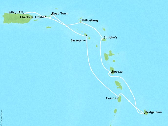 Luxury Cruise Connections - Itinerary: West Indies Explorer, Viking ...