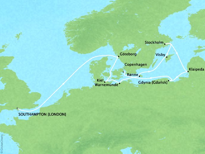 Baltic Sea Cruise Map
