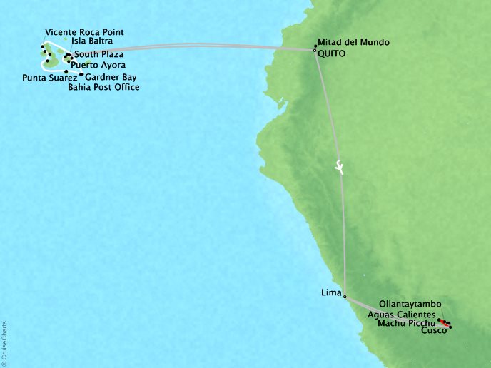 Luxury Cruise Connections - Itinerary: Galapagos Outer Loop & Machu ...